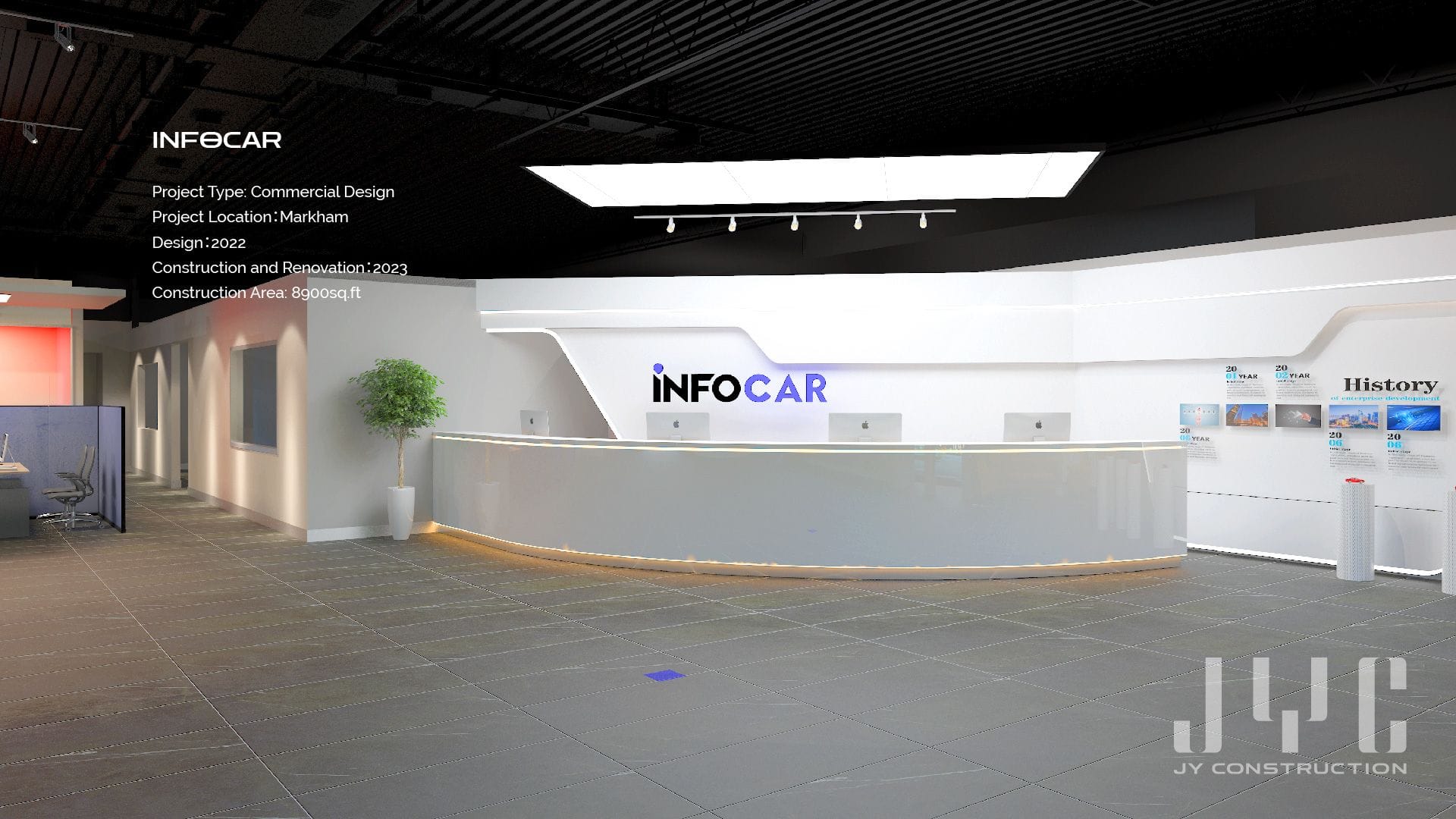 Markham Auto Industry Commercial Design - INFOCAR | JY Construction